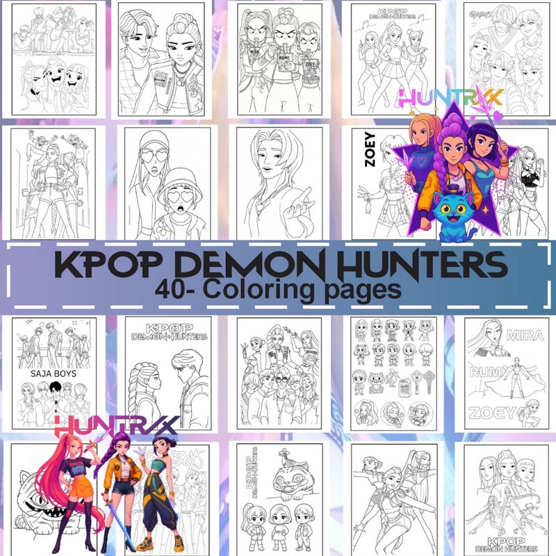 Kpop Demon Hunters Golden Costume Printable Colouring - Etsy Canada