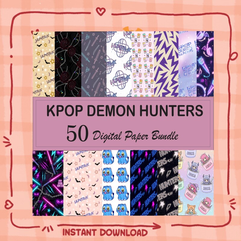 Rumi From Kpop Demon Hunters Gray Background - Etsy New Zealand