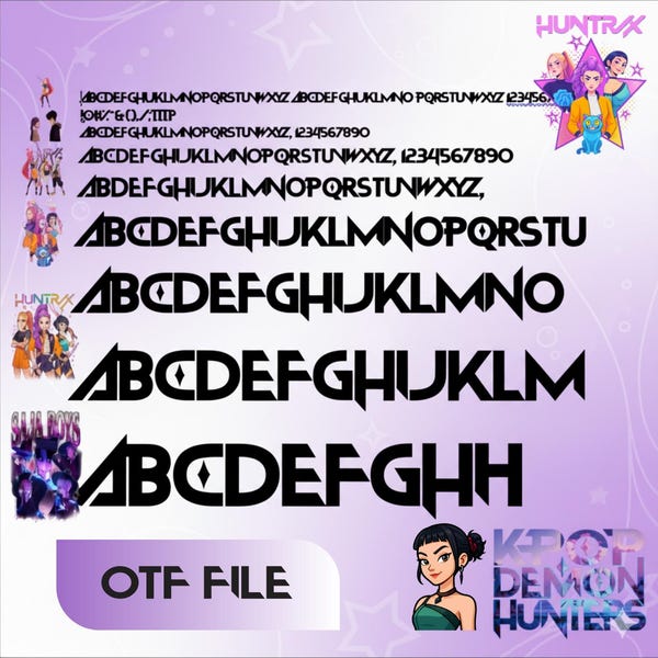 Huntrix font - Etsy México