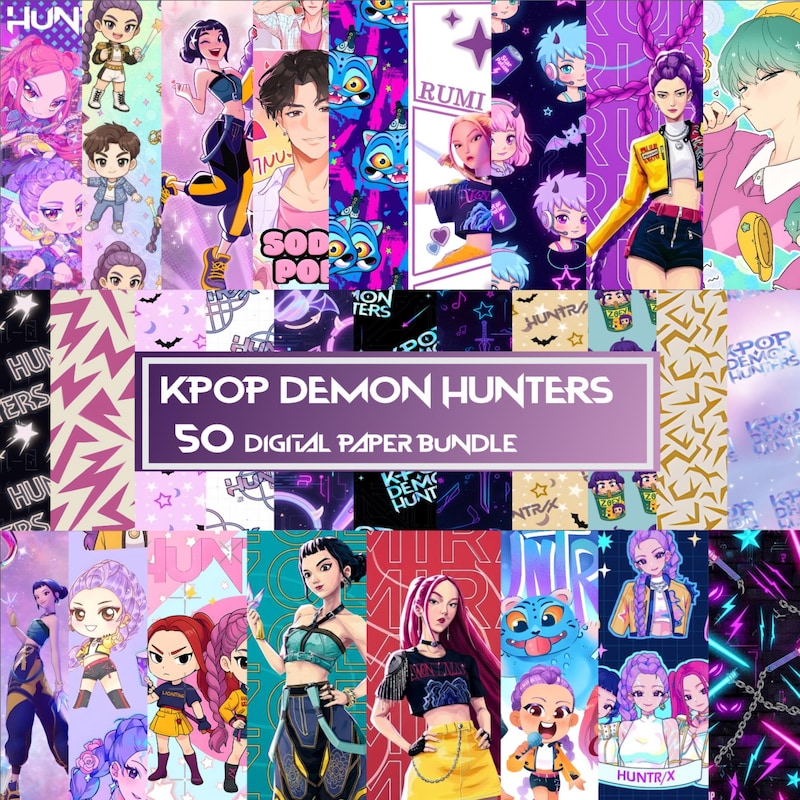 Huntrix Kpop Demon Hunter Wallpaper - Etsy