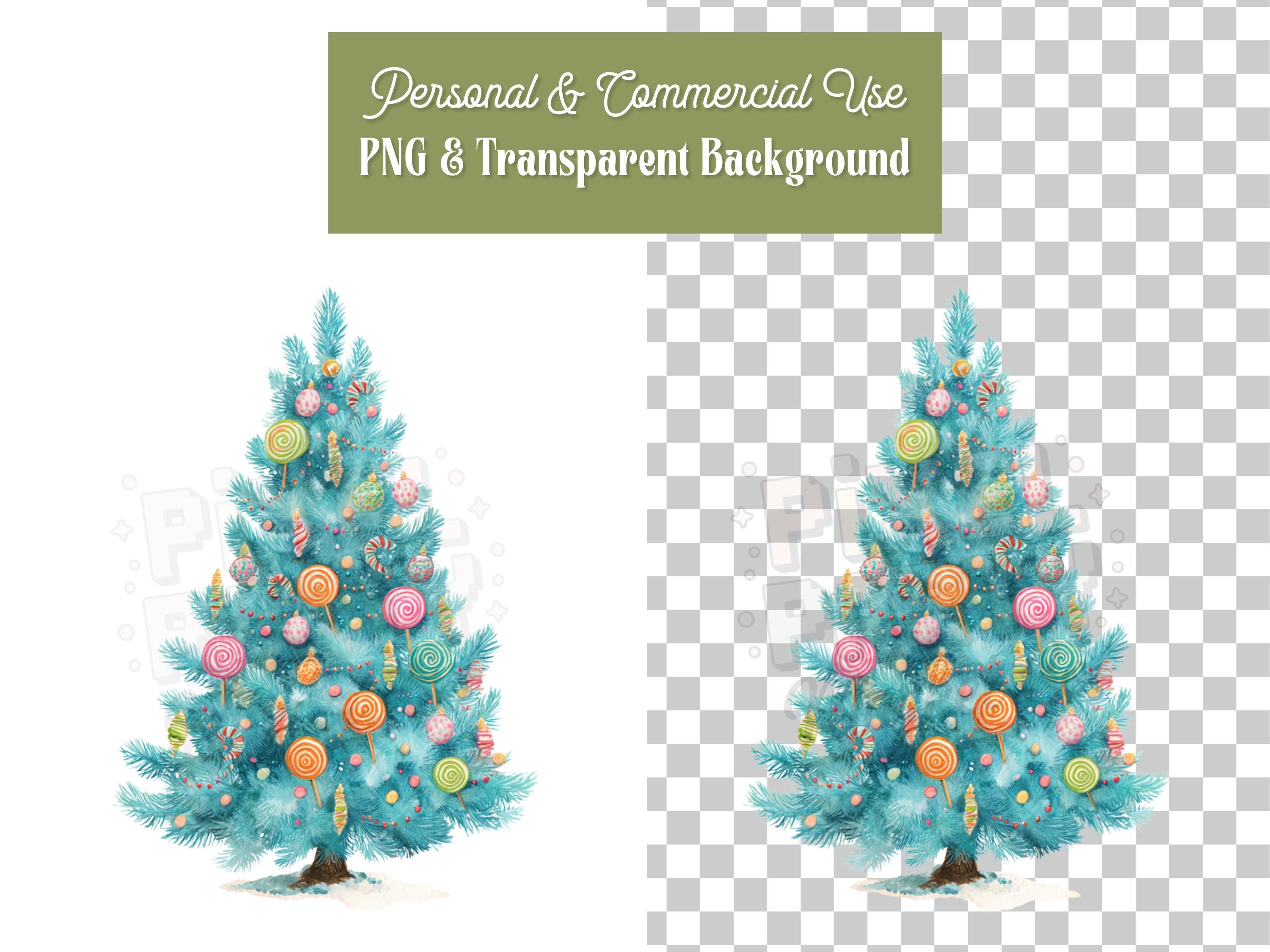 Preppy Tree Clipart, Pastel Holiday Tree PNG, Coquette Christmas Art ...