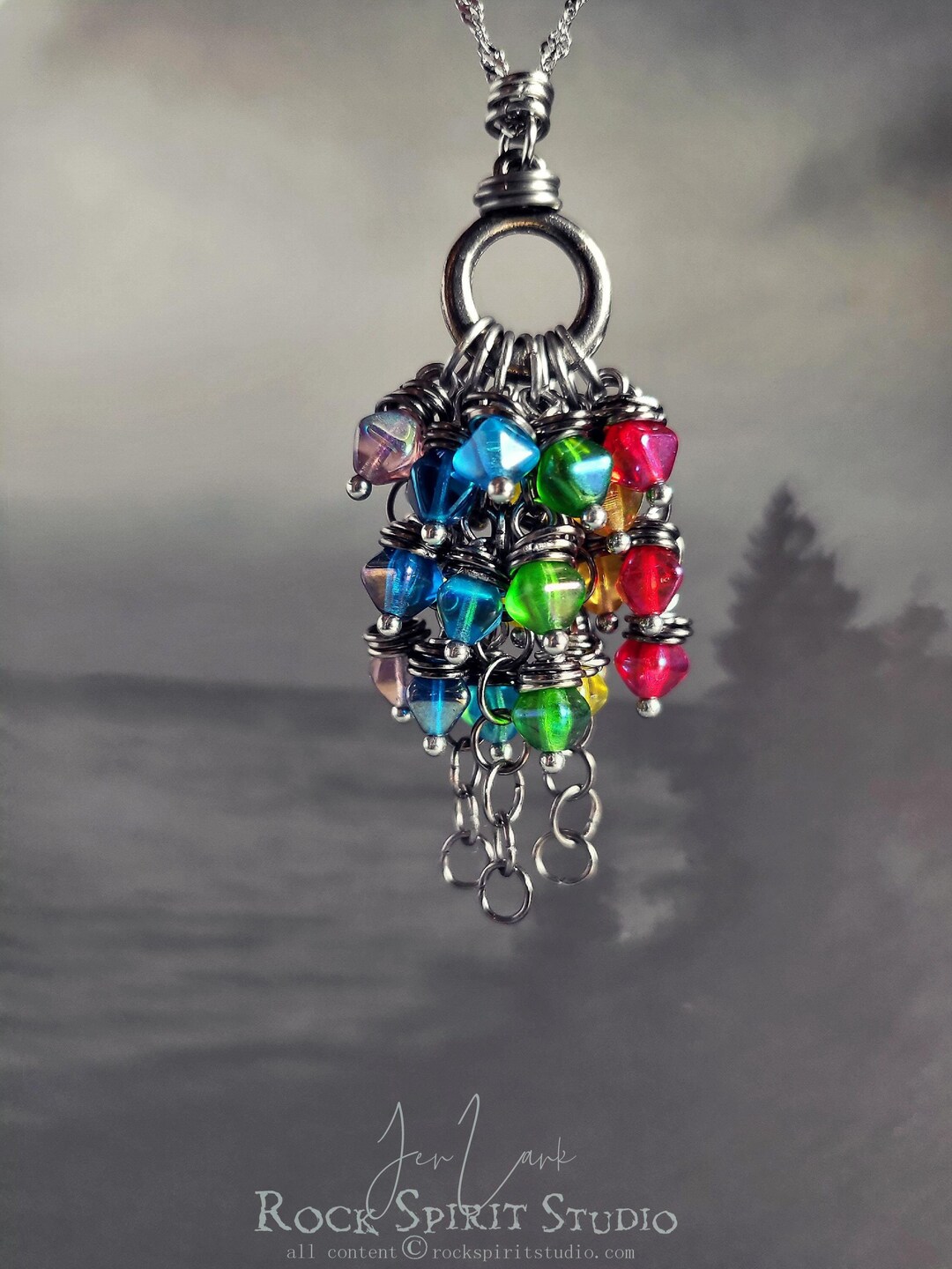 LGBTQ Aspie Autism Chakra Rainbow Necklace - Spectrum Colors - Gay ...