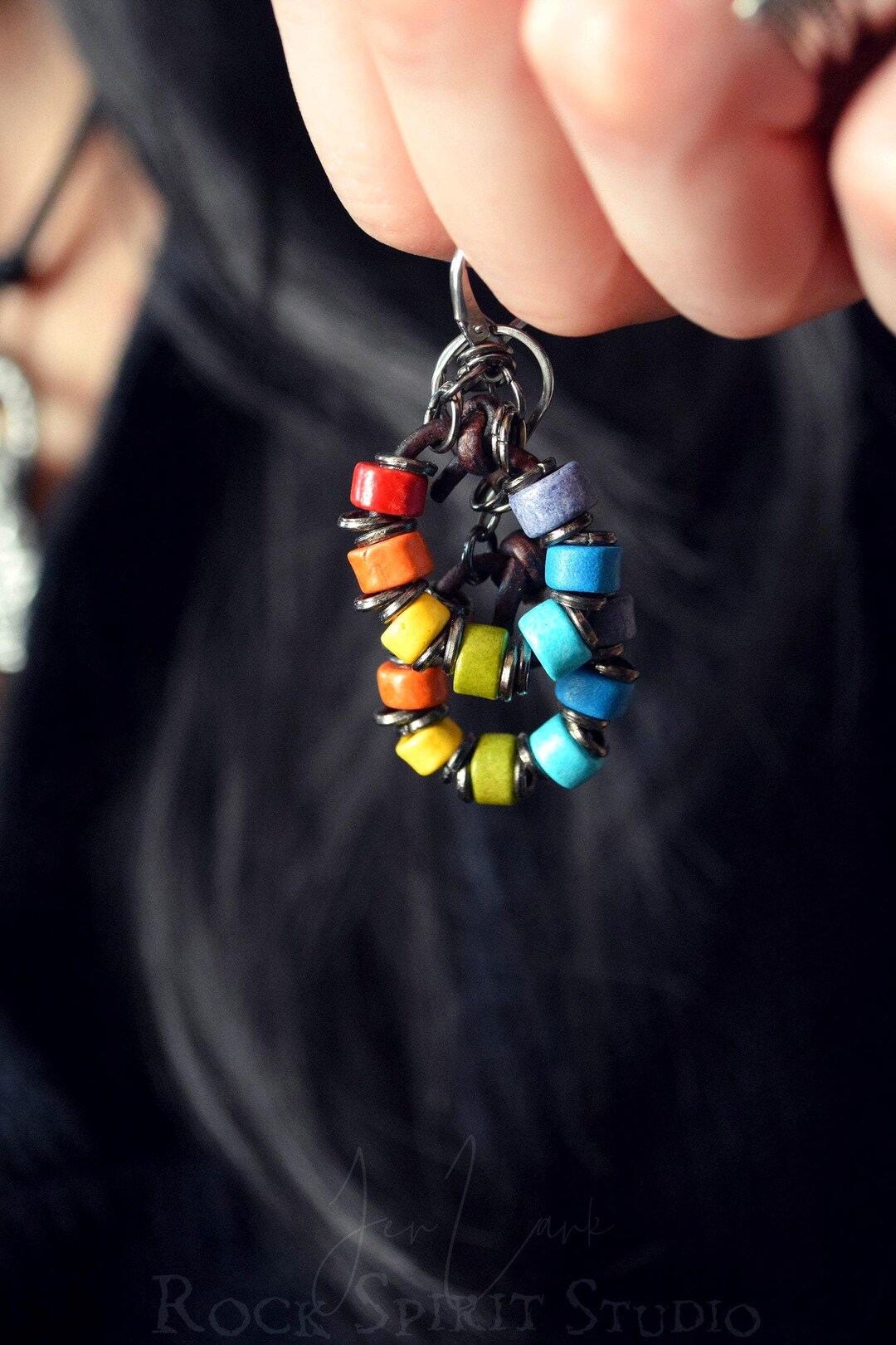 LGBTQ Aspie Autism Chakra Rainbow Earrings - Spectrum Colors - Gay ...