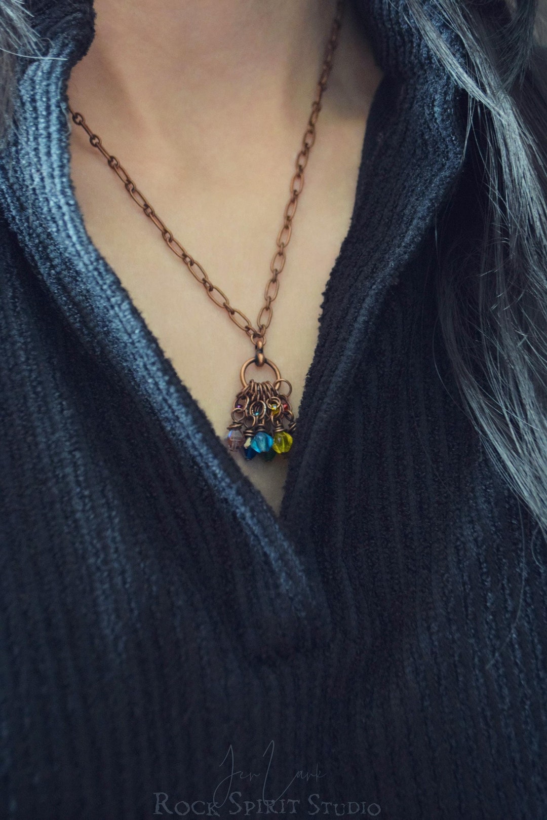 LGBTQ Aspie Autism Chakra Rainbow Necklace - Copper - Gay Pride ...