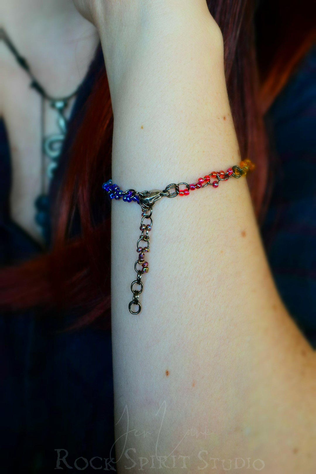 LGBTQ Aspie Autism Chakra Rainbow Bracelet - Spectrum Colors - Gay ...