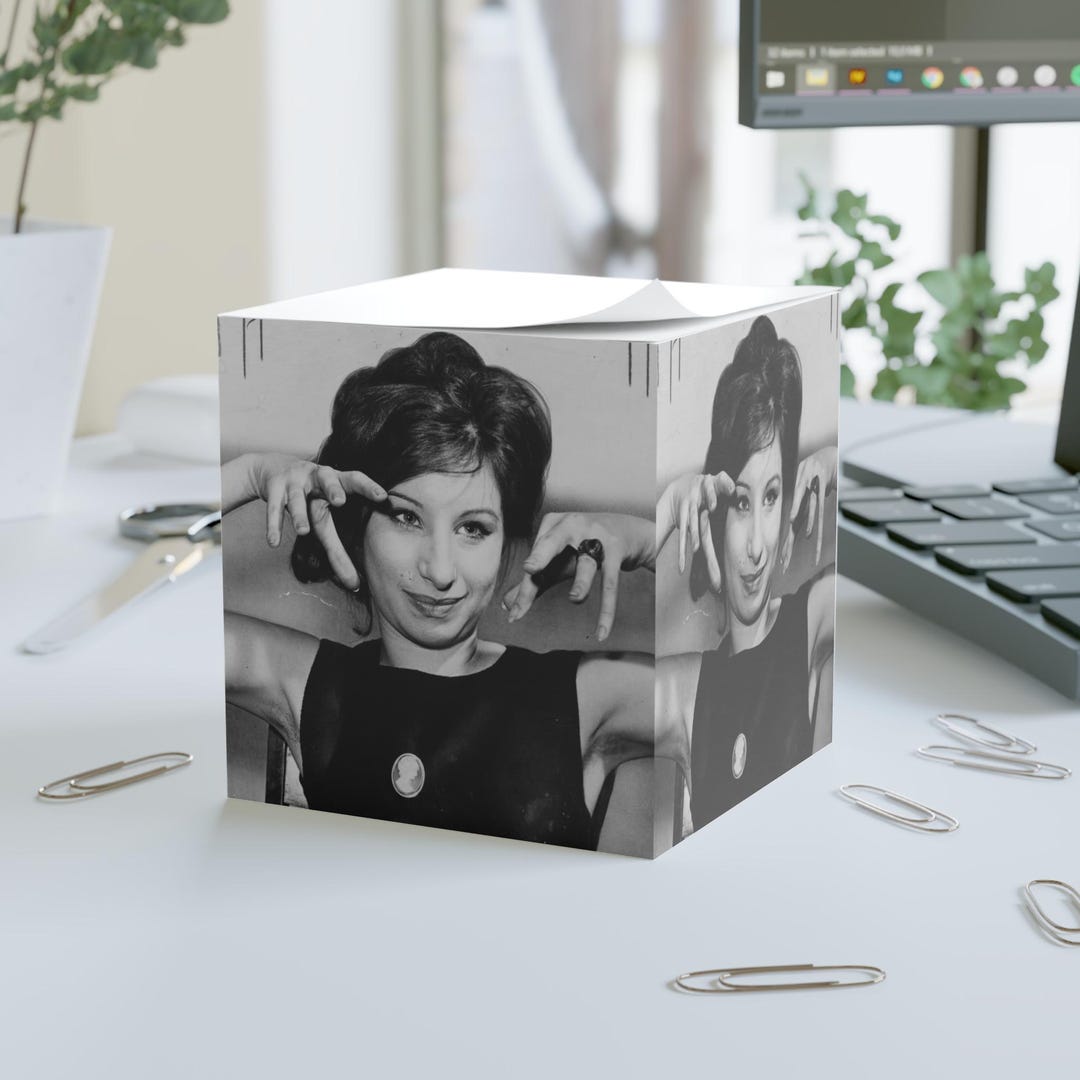 Babs Note Cube - Famous Faces Collection, Retro Office Decor, Gift for ...