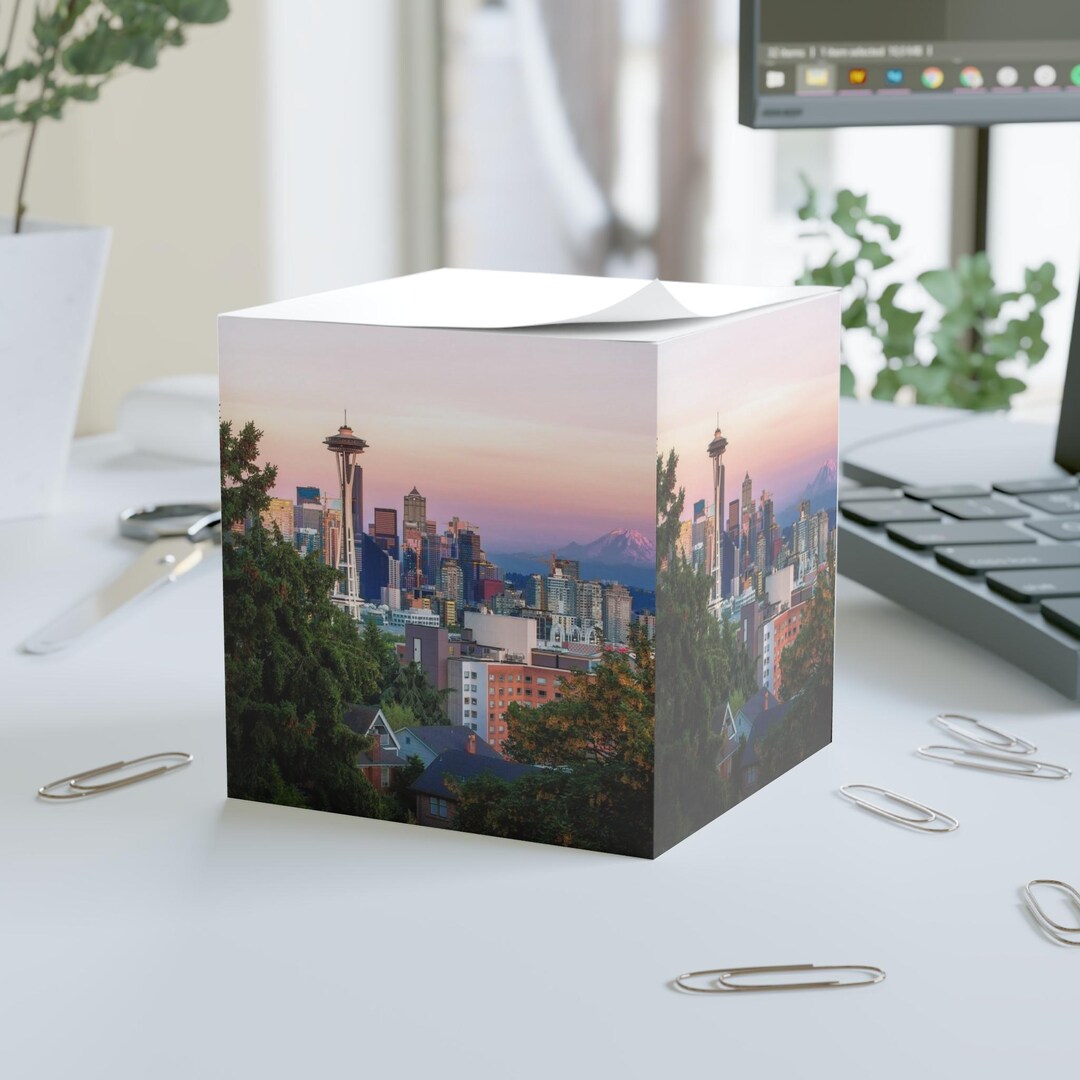 Seattle Skyline Note Cube - Seattle, Perfect for Office Decor, Gifts ...