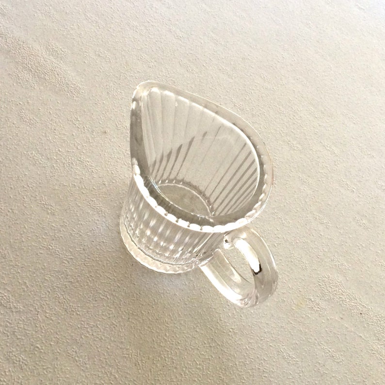 Vintage Glass Pitchers, Vertical Lines, Fluted Glass, Footed Glass ...