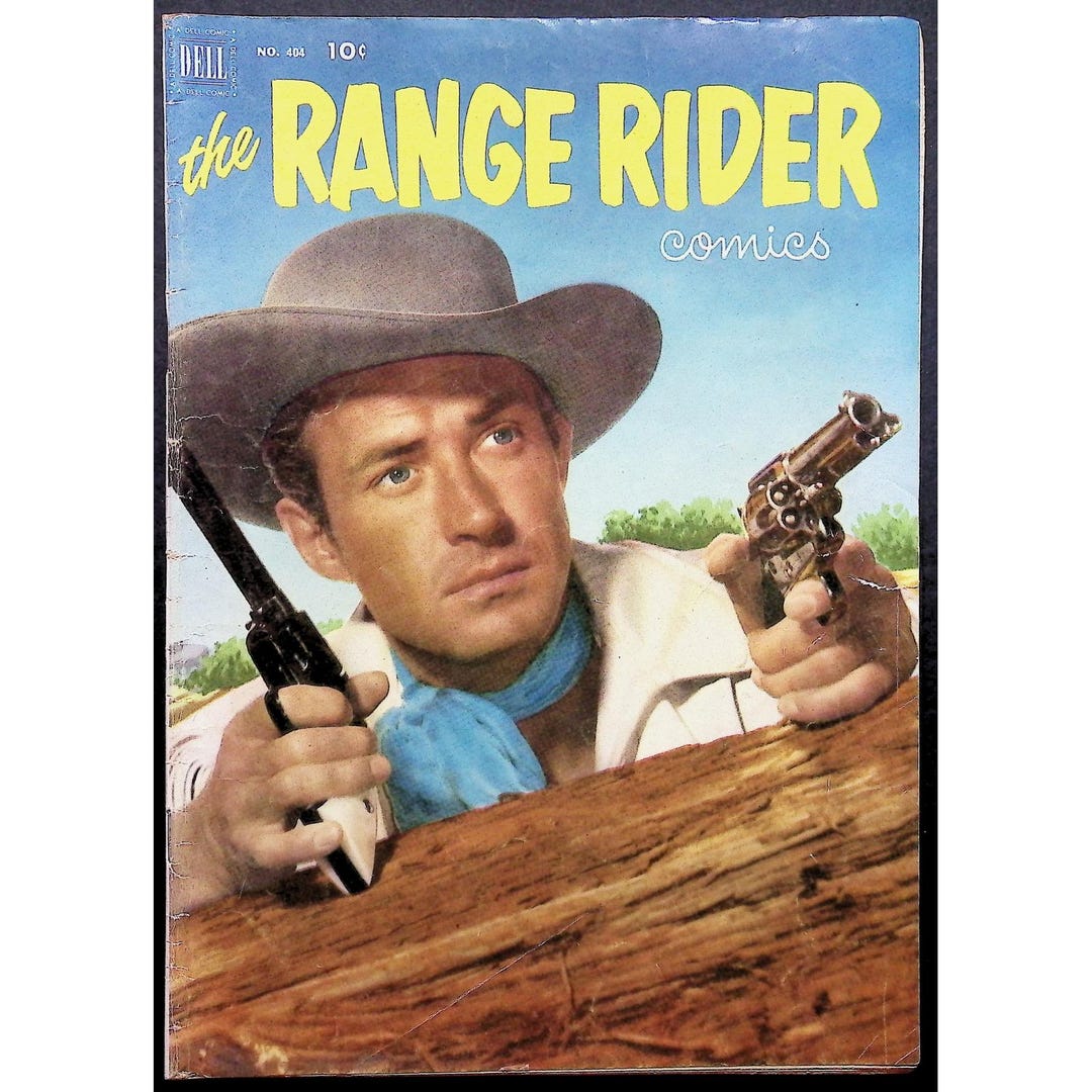 The Range Rider Comics #493 Dell Golden Age Photo Cover 1953 VG Comic ...