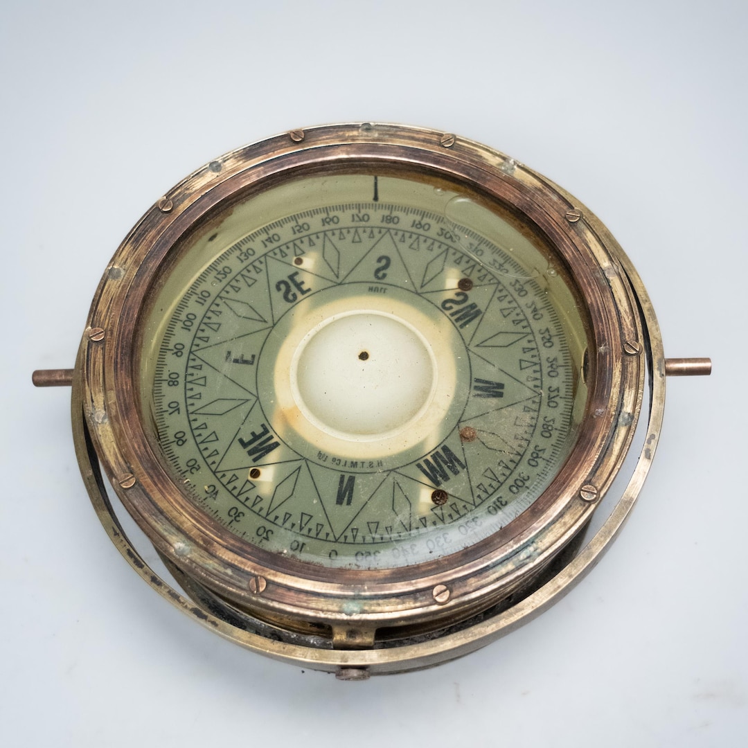 1940 Tabletop Nautical Brass Gimbal Compass - Etsy