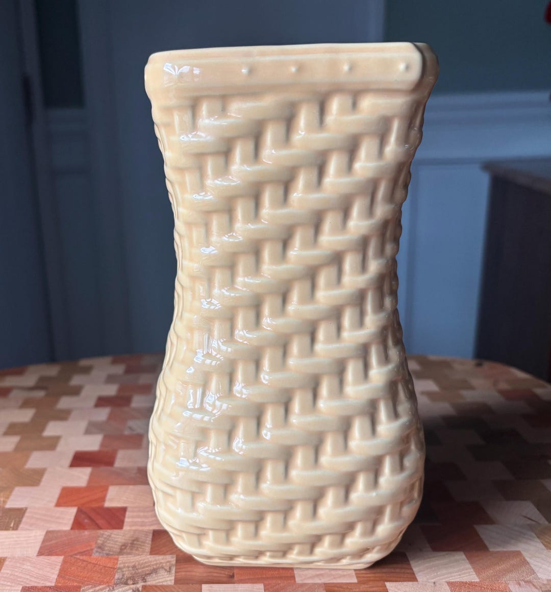 Longaberger Woven Reflections Butternut Yellow 8 X 4 Vase, Retired ...