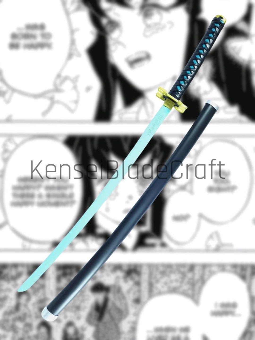 Tokito Muichiro Nichirin Katana – Demon Slayer Replica, 103 Cm – Carbon ...