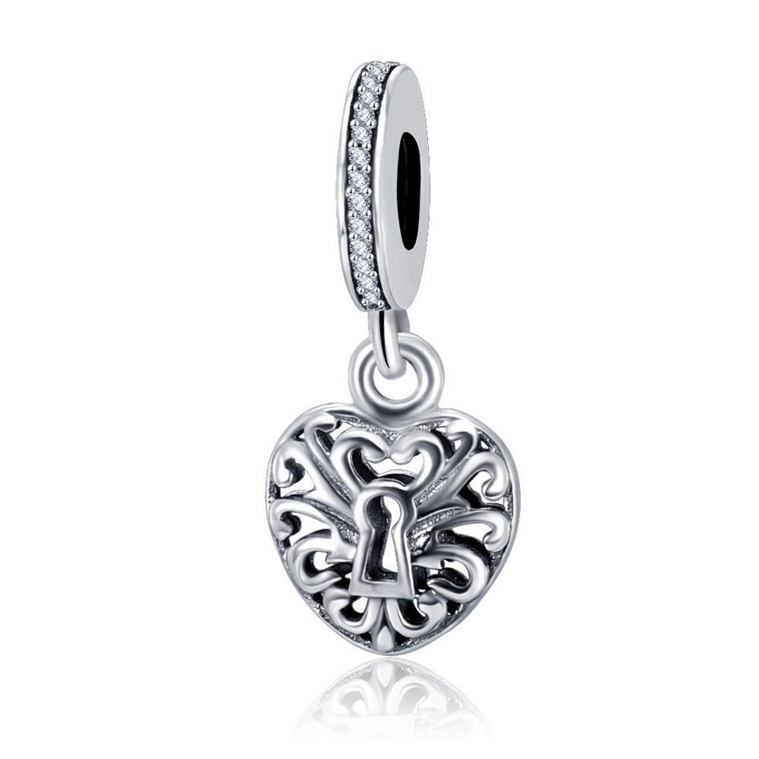 Pandora S925 Intricate Heart Lock Pendant Charm - Etsy