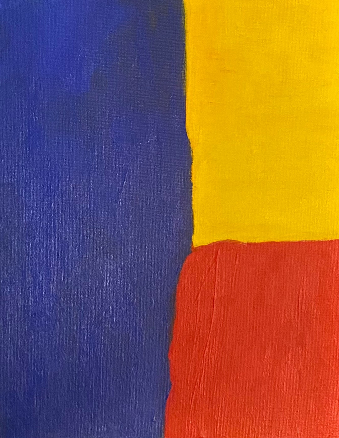 Abstract Original Painting, Red, Yellow, Blue - Etsy