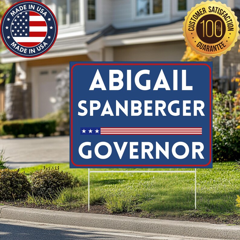 Abigail Spanberger for Governor Yard Sign – Political Campaign Lawn ...