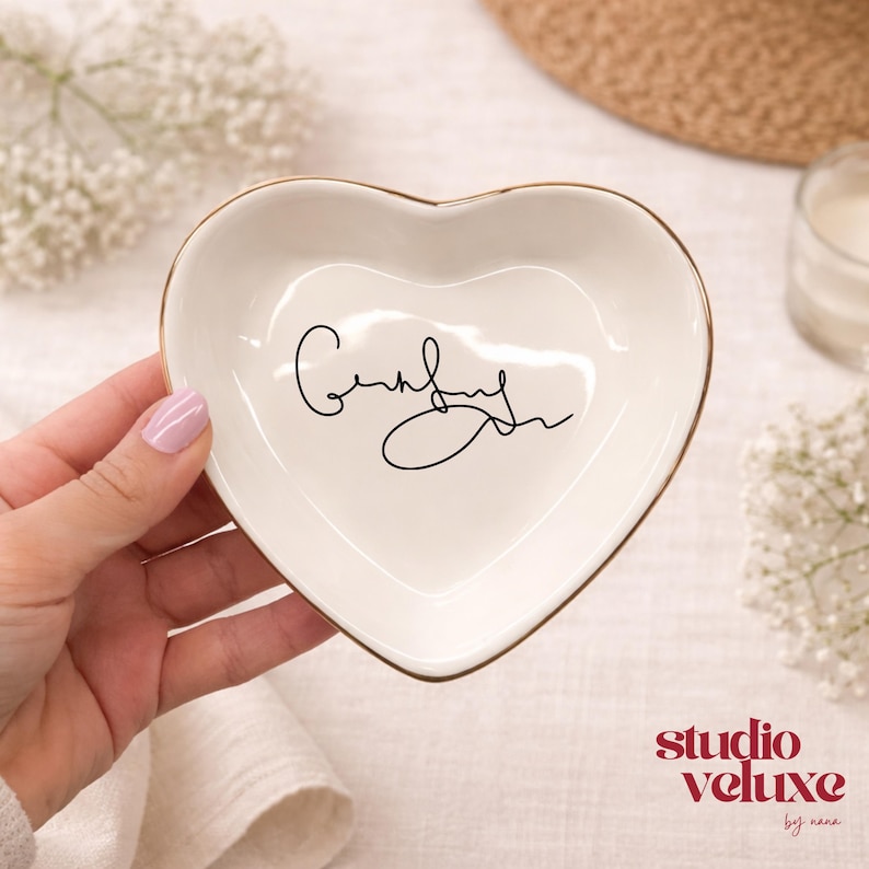 Personalized Handwriting Ring Dish, Custom Handwritten Note Message ...