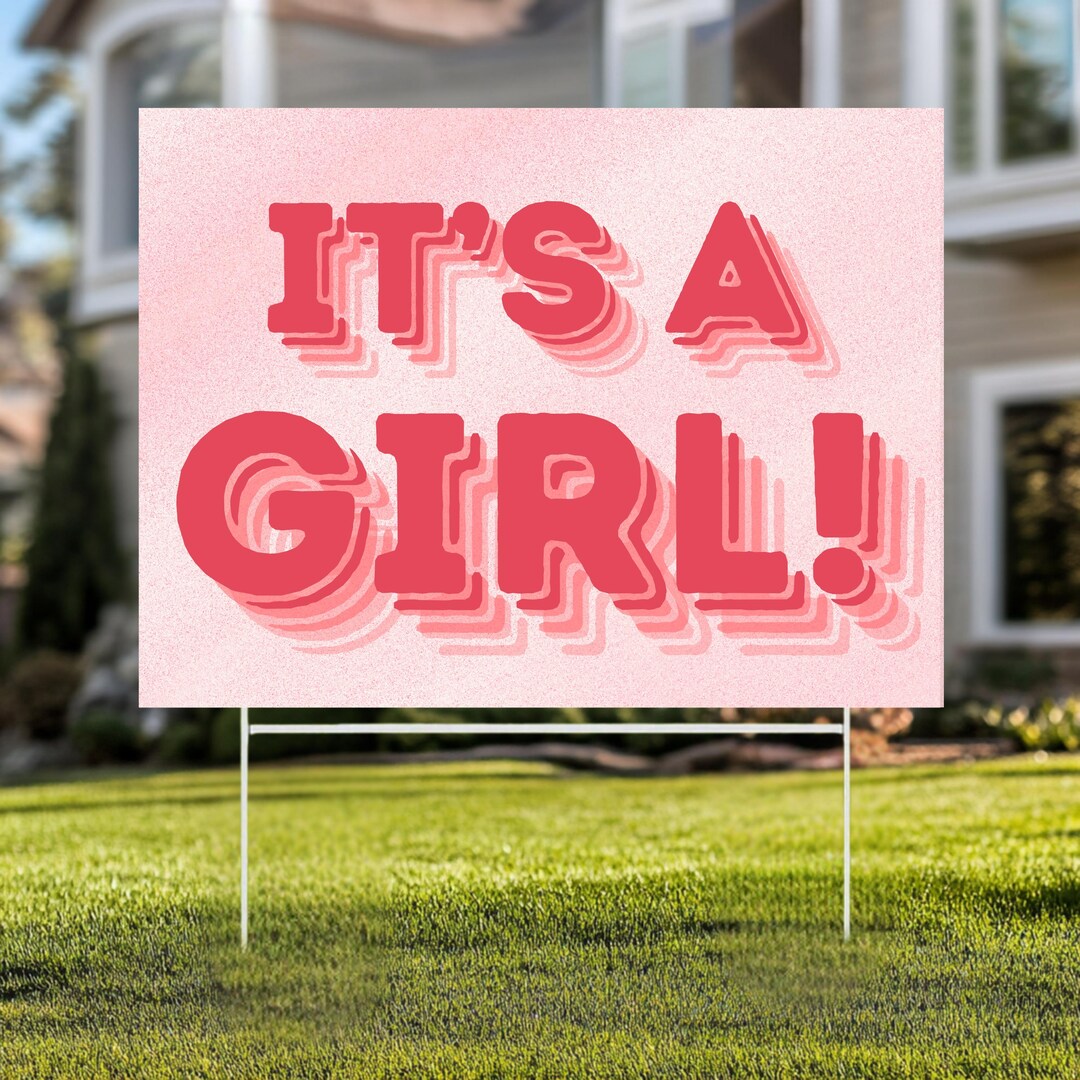 Gender Reveal Party Yard Sign, It's A Boy -girl Party Sign, Baby Shower ...