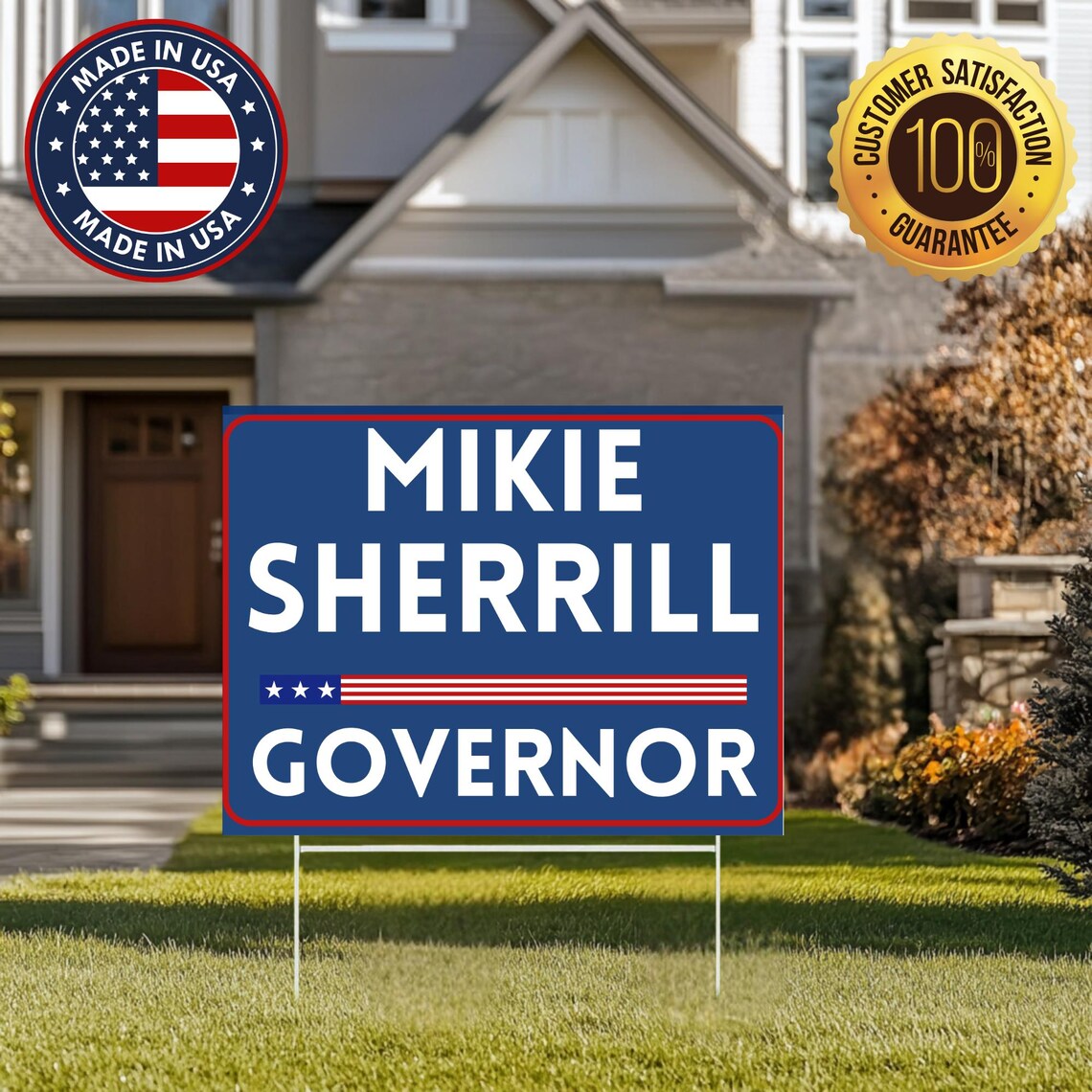 Mikie Sherrill for Governor Yard Sign – Political Campaign Lawn Sign ...
