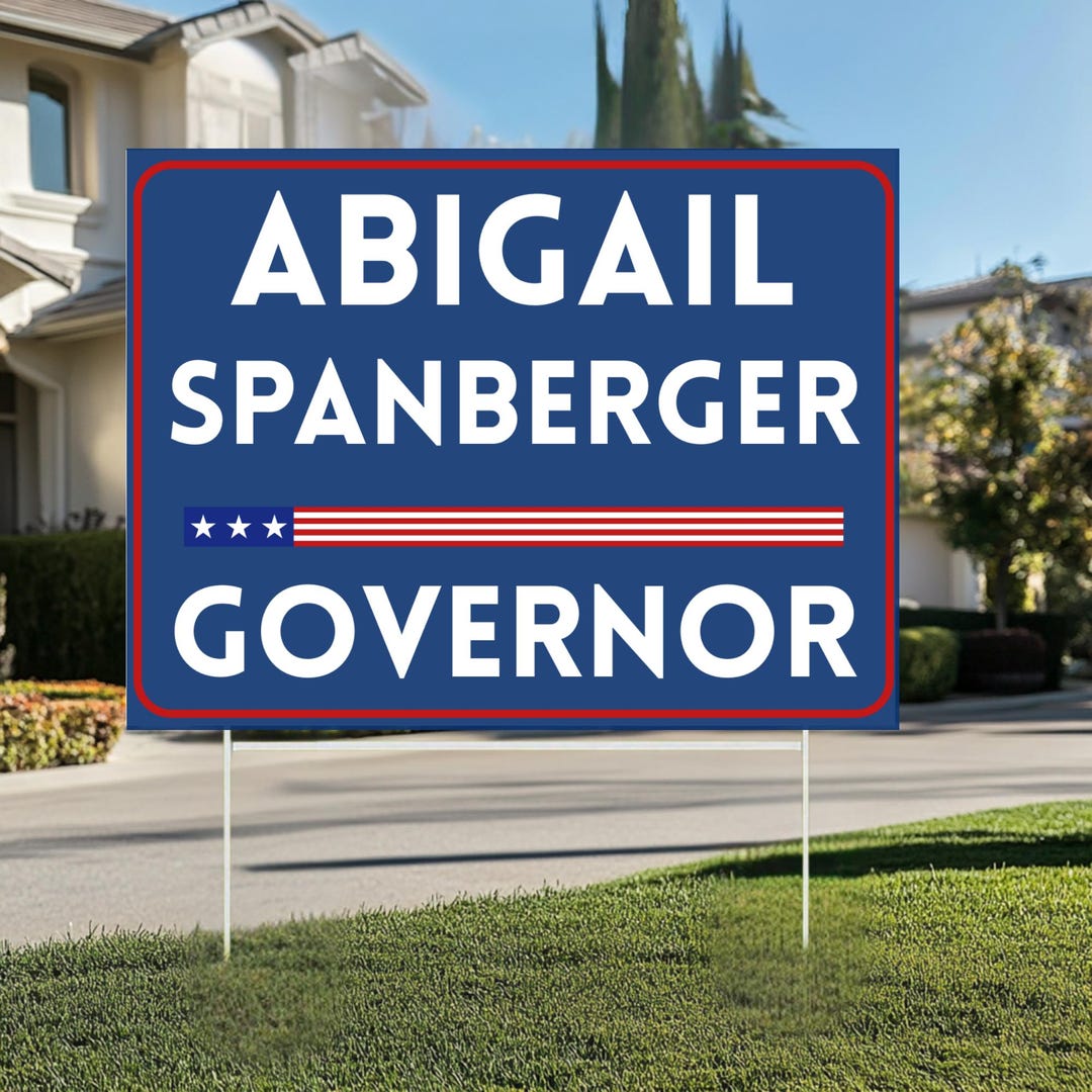 Abigail Spanberger for Governor Yard Sign – Political Campaign Lawn ...