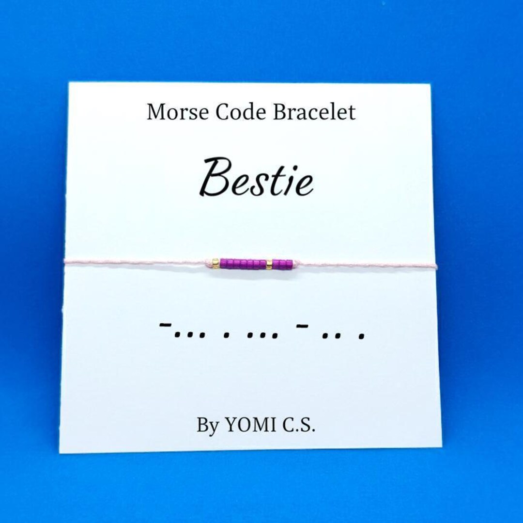 Bestie Morse Code Friendship Bracelet - Matching Badass BFF Jewelry ...