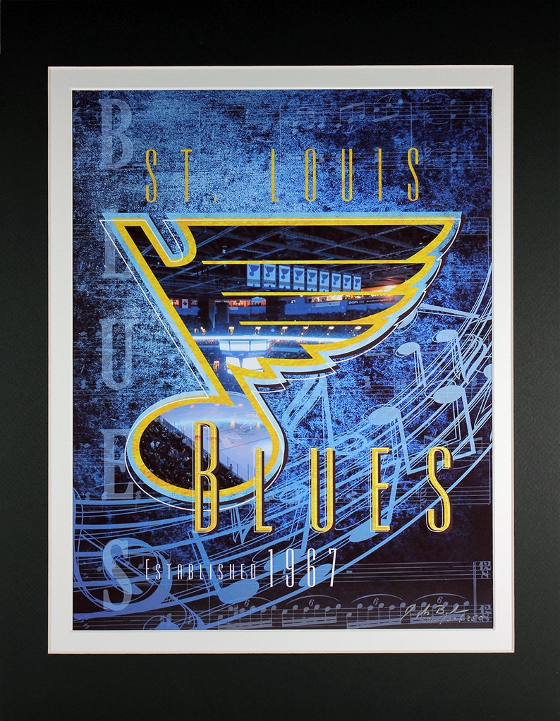 St. Louis Blues Note 14 X 18 Matted Limited Edition - Etsy