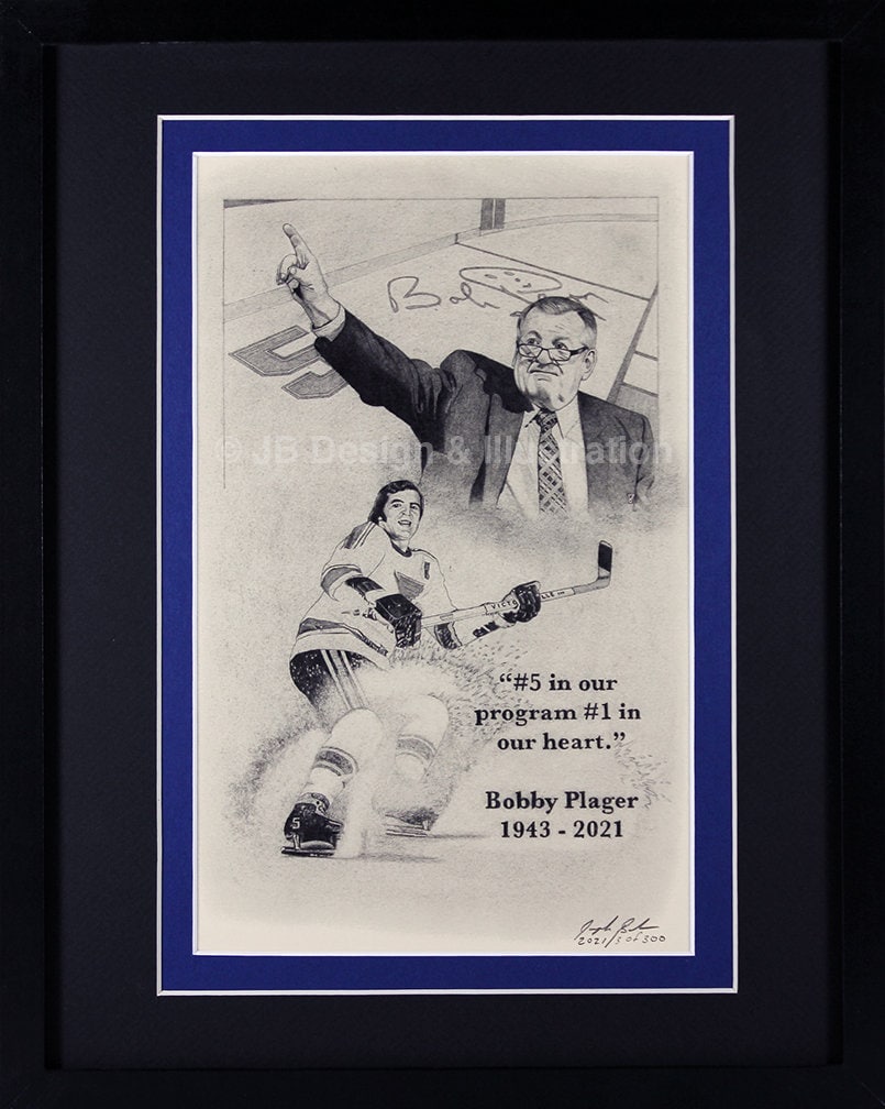Drawing & Illustration Pencil Bobby Plager 11 x 14 Framed Pencil ...