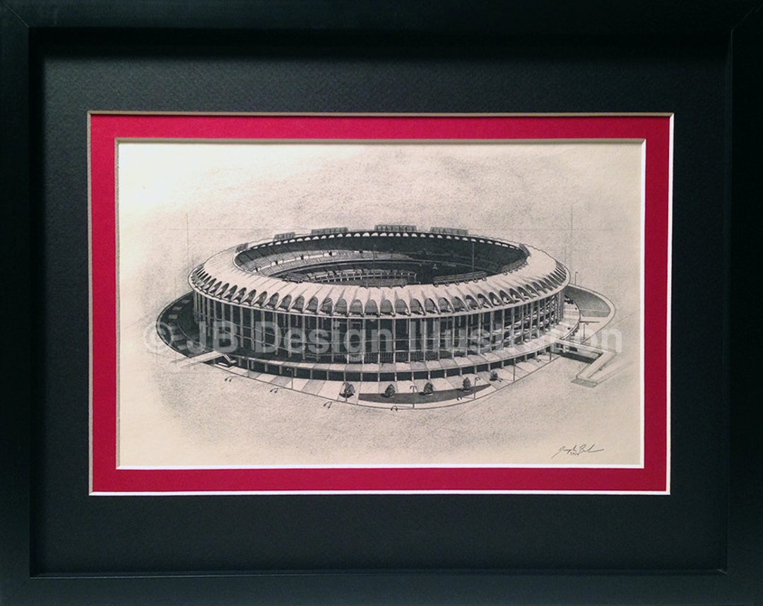 Old Busch Stadium 14 X 11 Framed Pencil Drawing - Etsy