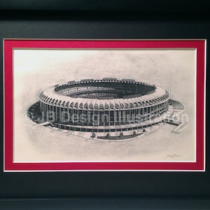 Old Busch Stadium 14 X 11 Framed Pencil Drawing - Etsy