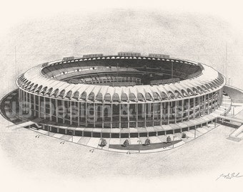Old Busch Stadium 17 x 11 Pencil Drawing | Etsy