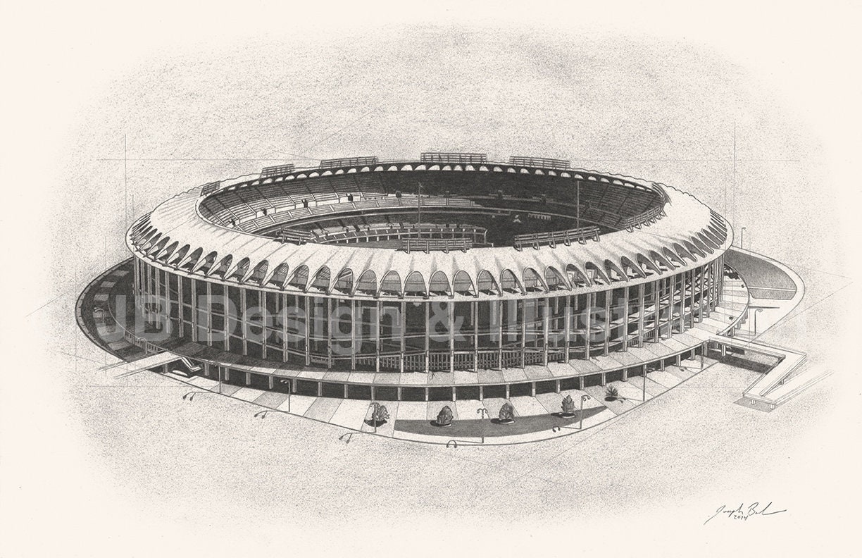 Old Busch Stadium 11 x 7.1 Pencil Drawing | Etsy