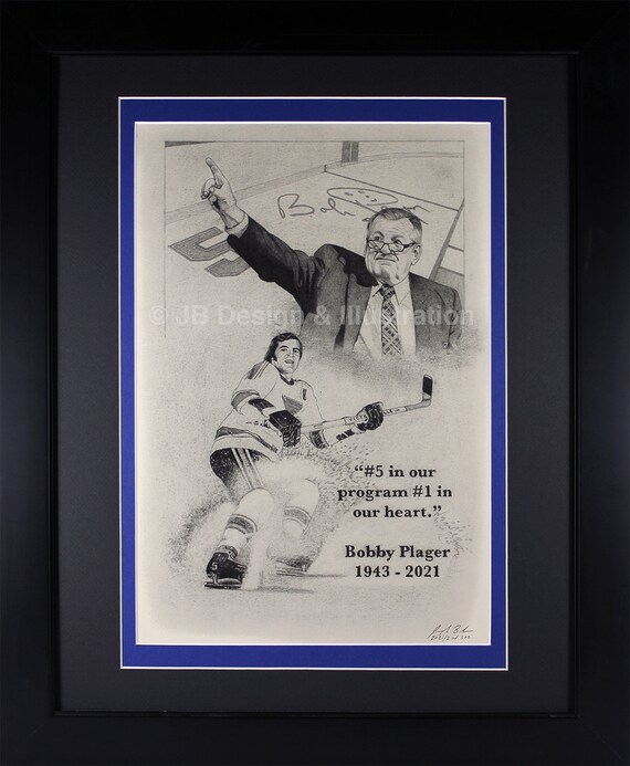 Bobby Plager 16 X 20 Framed Pencil Drawing - Etsy