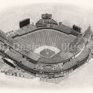 Wrigley Field 14 X 11 Framed Pencil Drawing - Etsy