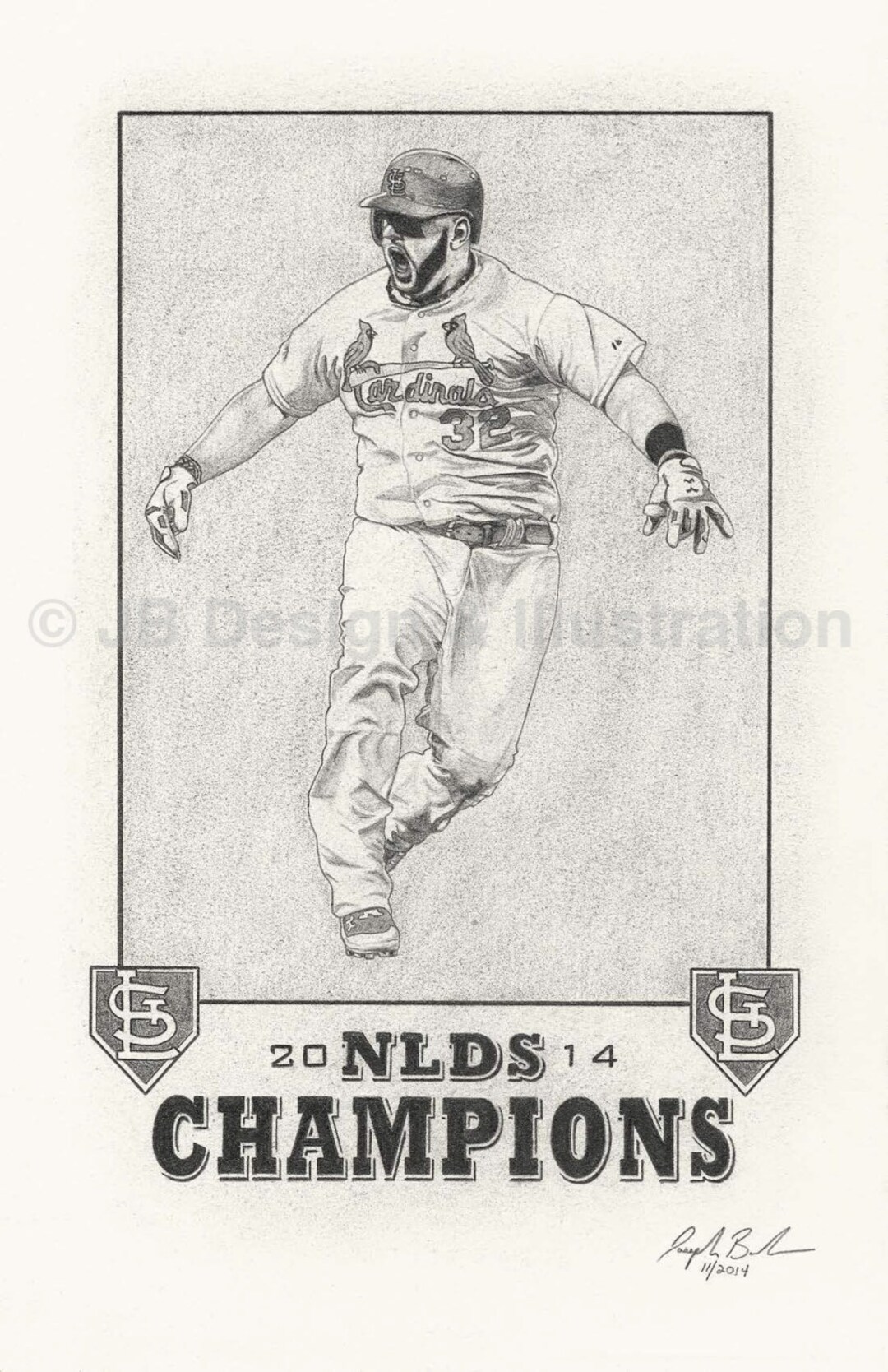 St Louis Cardinals Matt Adams 11 X 17 Print - Etsy