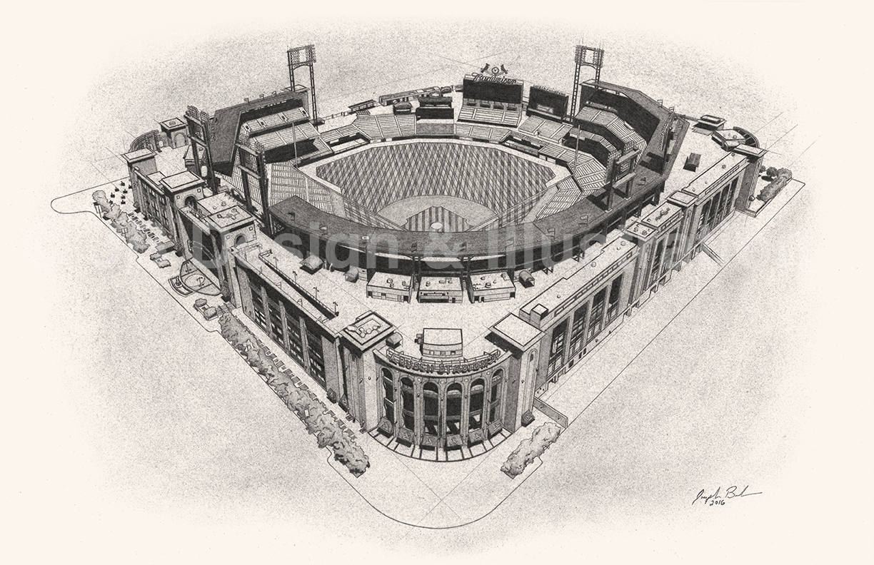 Baseball Stadium Drawing