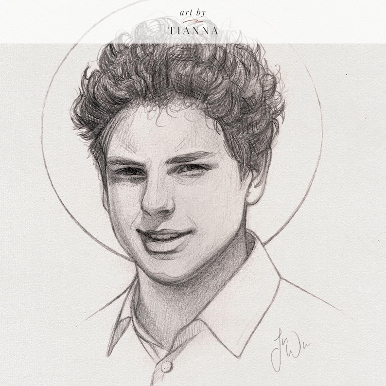 Saint Carlo Acutis Pencil Drawing by Tianna Williams, Sacred Art Print ...
