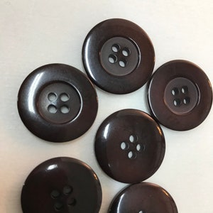 Brown Button, Medium 4 Hole Brown Button, Shiny, Dress / Jacket Button ...