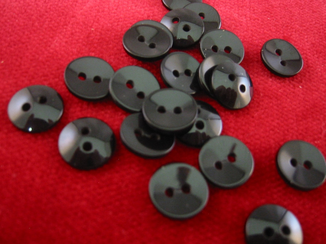 Black Button, Small Black Button, Lot of 20, Approx 1/2" (12mm), - Etsy