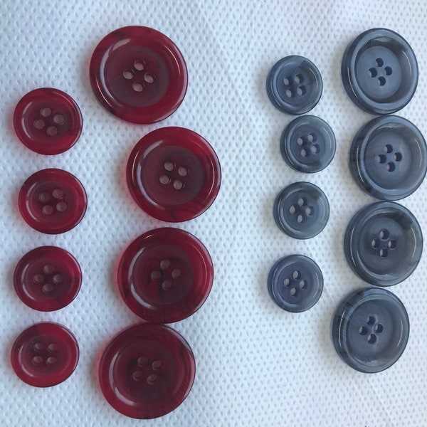 Red and Blue Buttons - Etsy