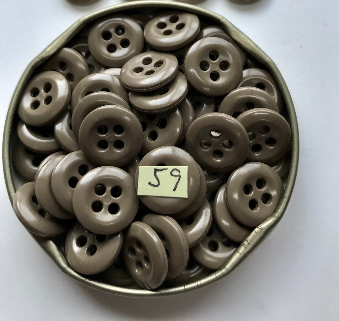 Brown Button, Medium Brown Buttons, 4 Hole Lot of 10-50-100-500 Buttons ...