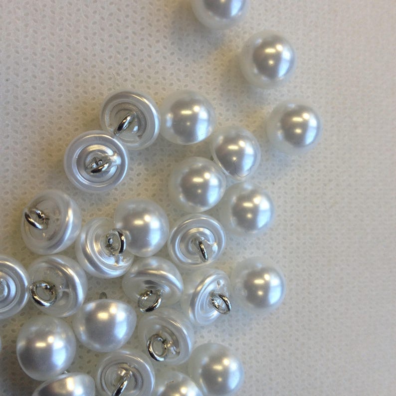 Pearl Buttons, Domed Pearl Buttons With Wire Shank, SIZE 5/16"(8 Mm ...