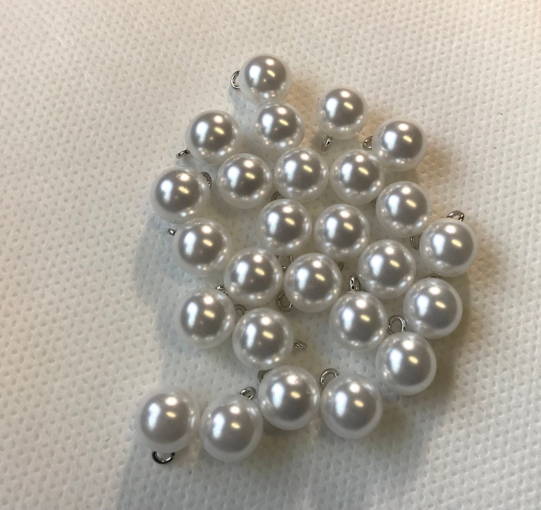 Pearlized Buttons, Full Ball Buttons With Wire Shank, SIZE 3/8"(10mm ...