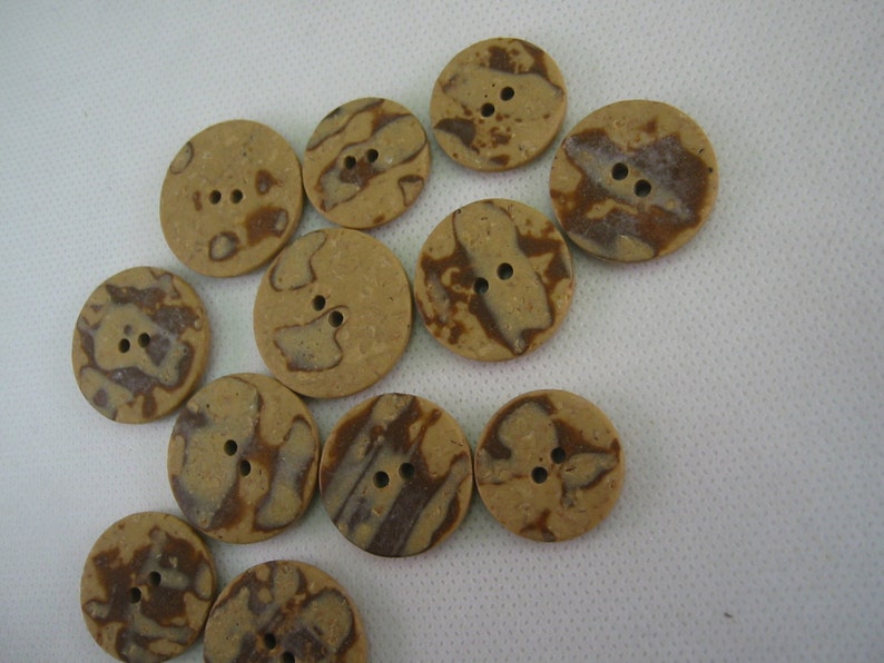 Brown Buttons, 2 Hole (4 Sizes Available) , Tan Buttons, Mottled, Lot ...