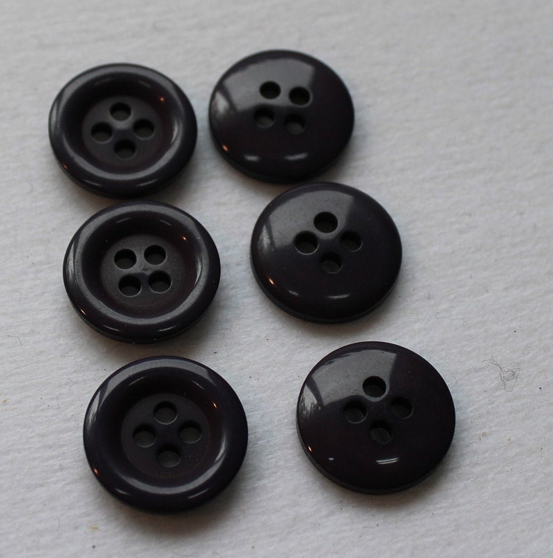 Black Buttons Small Black Buttons Thick Rim Size 5/8 - Etsy