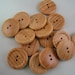 Wood Button Lot of 6 2 Hole. 15/16" (23mm) Diameter - Large Buttons ...