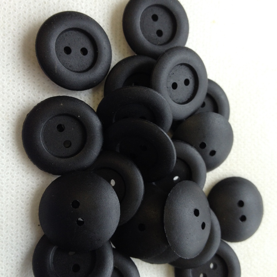 Rubber Buttons Black 2 hole rubber buttons 3/4 | Etsy