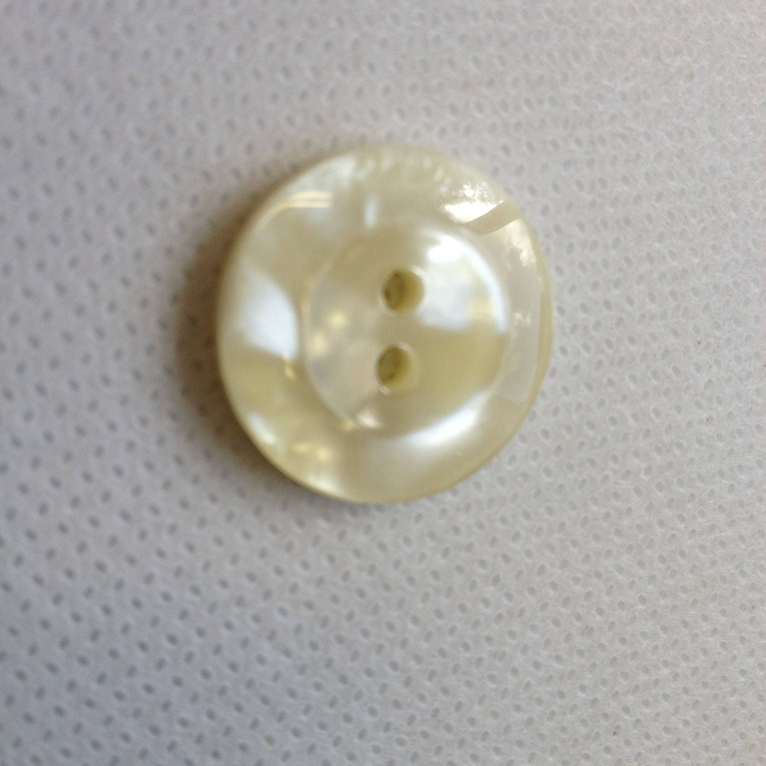Ivory color Pearlized Button. 2 Hole. Size 3/4 19mm. | Etsy