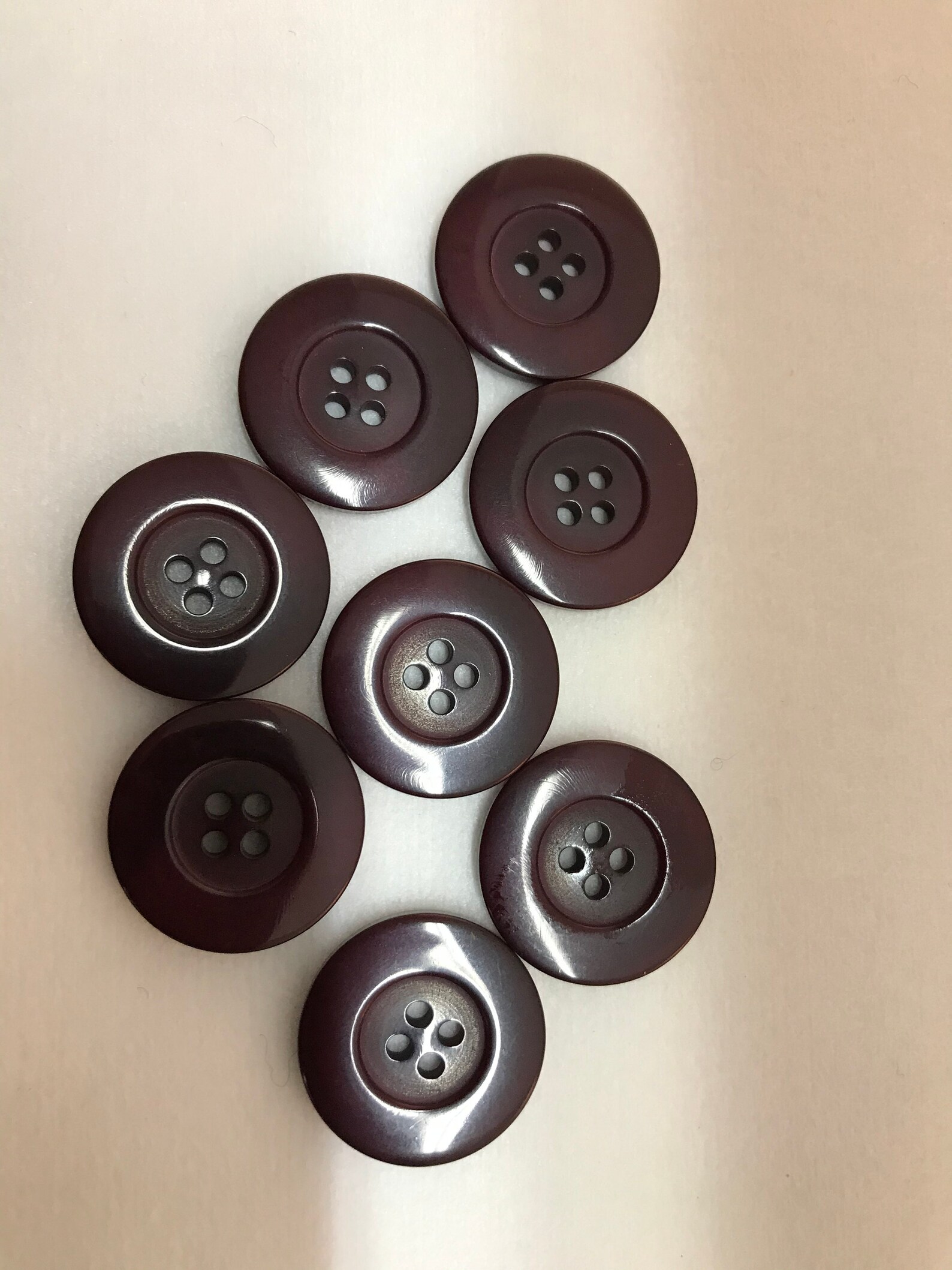 Brown Button, Medium 4 Hole Brown Button, Shiny, Dress / Jacket Button ...