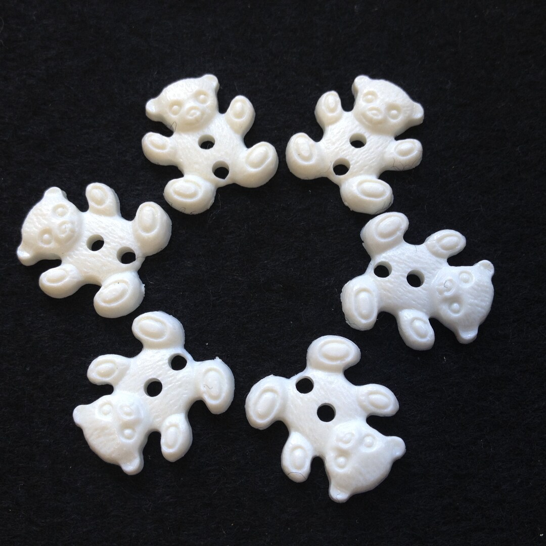 Teddy Bear Button. Small Teddy Bear Button. Lot of 6 Buttons Size 5/8 ...