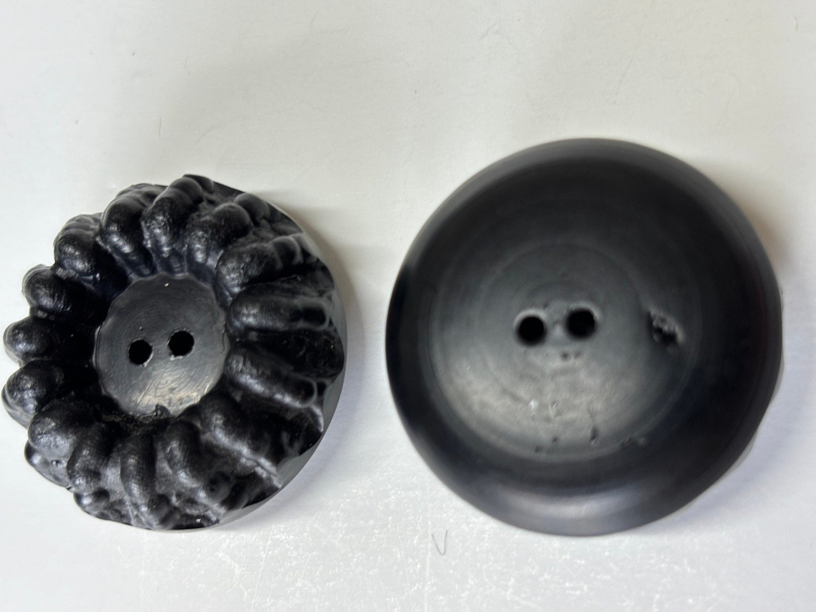 Extra Thick Satin Black Button, 1/2 Thick and 1 5/16" (33.5 Mm ...