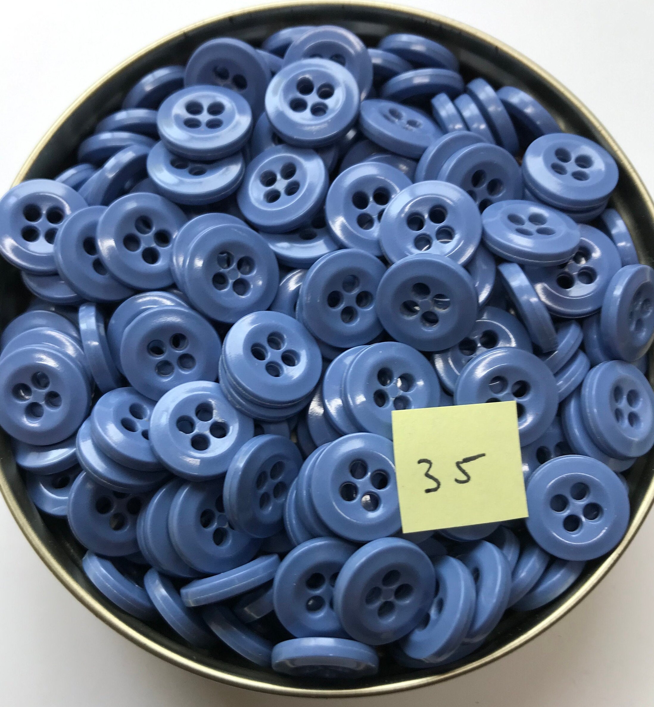 Medium Blue Button Med Blue Buttons 4 Hole Lot of - Etsy UK